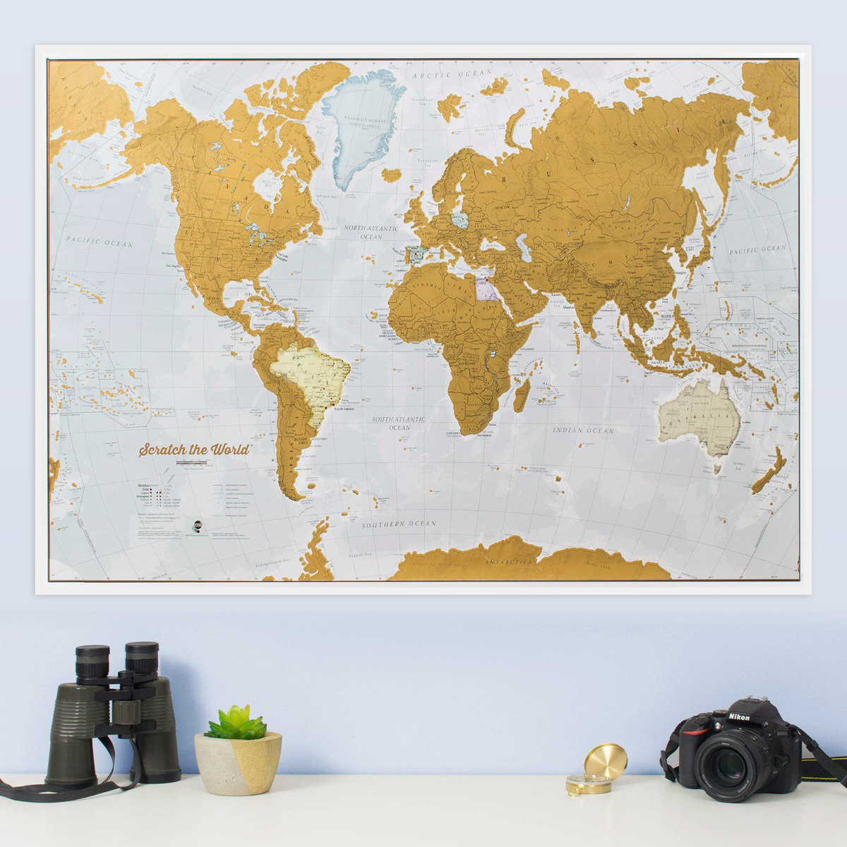 Maps International Roll-Down Scratch the World Map Print - Wayfair Canada