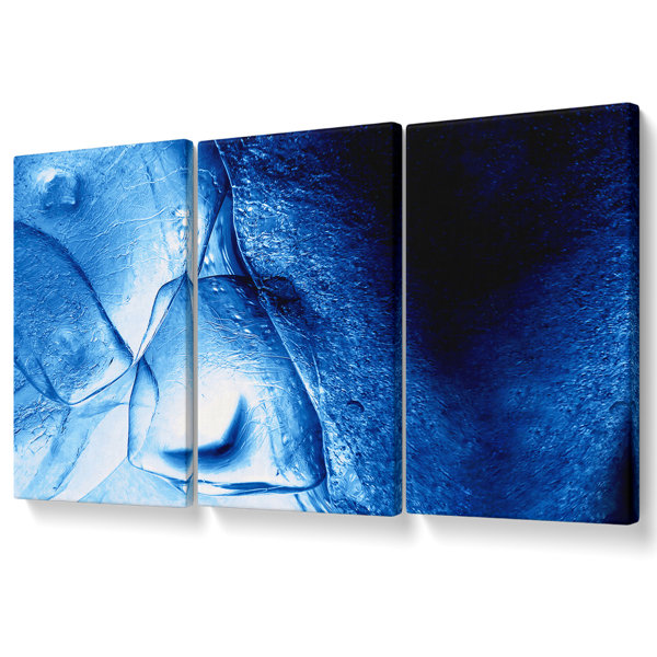 Ivy Bronx Blue Ice Canvas 3 Panel Set | Wayfair.co.uk