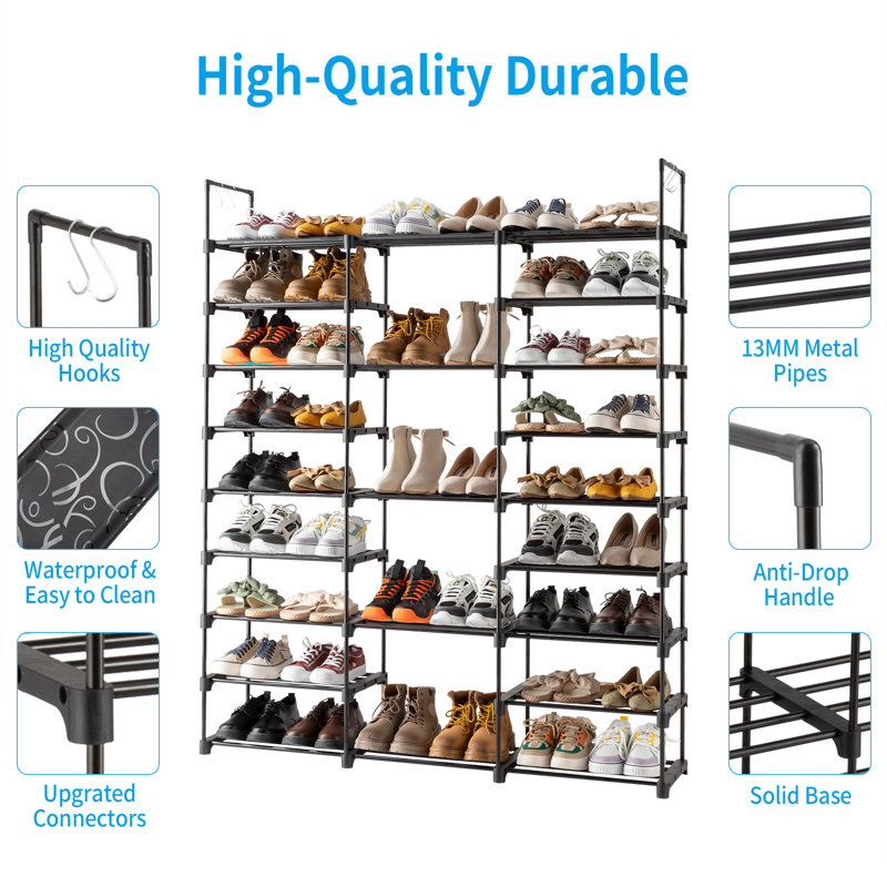 Rebrilliant 46 Pair Stackable Shoe Rack & Reviews - Wayfair Canada