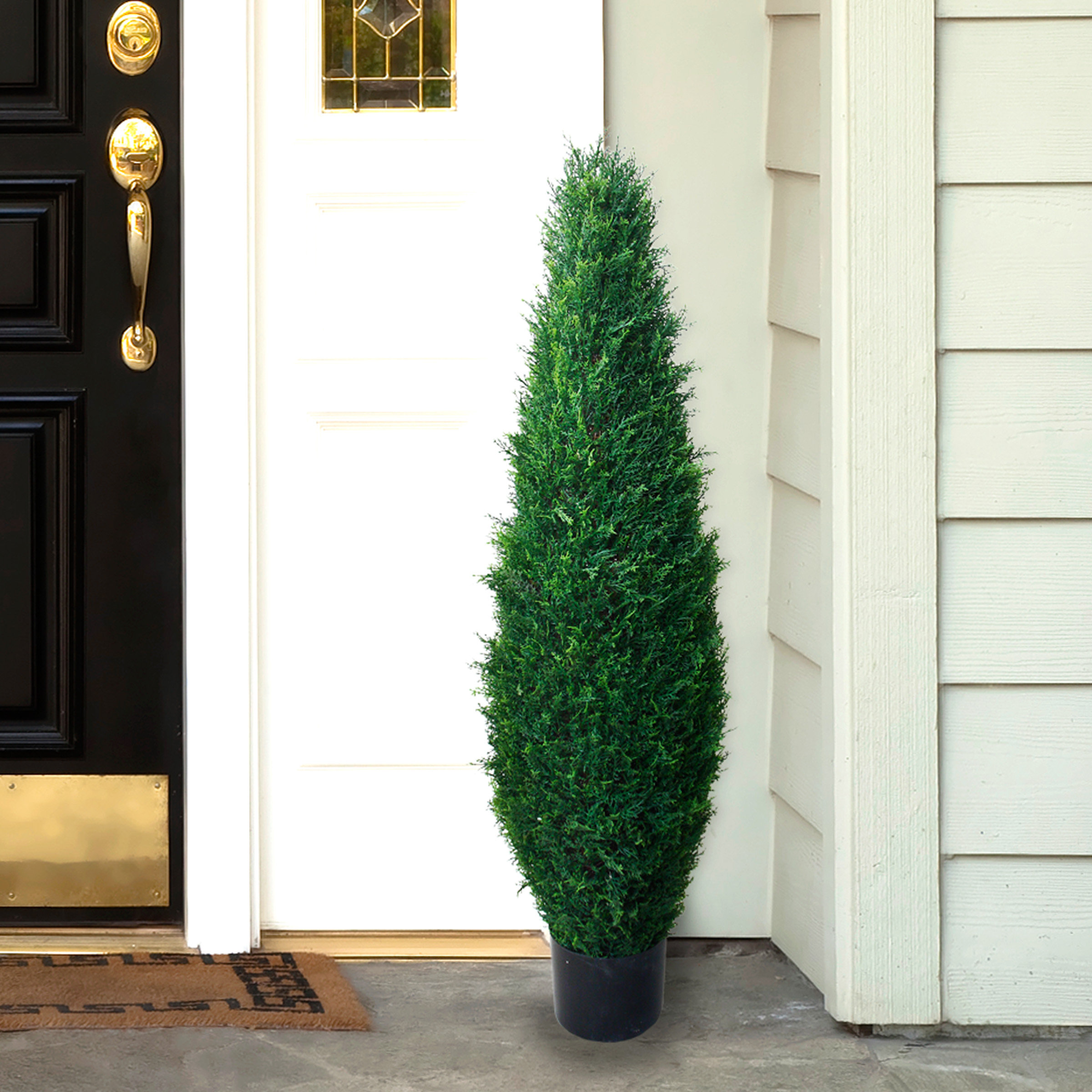 Darby Home Co 41" Artificial Cyprus Tree, Large Evergreen Plant in Pot ...