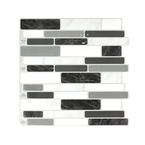 Jeedeson 12"x12" Peel and Stick Backsplash for Kitchen, Self Adhesive ...