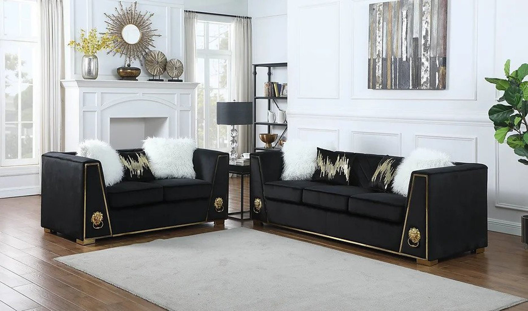Hollywood Decor 2 Piece Velvet Living Room Set | Wayfair
