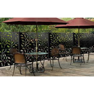 OUTDECO Galvanized Powder Coated Steel Leaf Decorative Panel | Wayfair