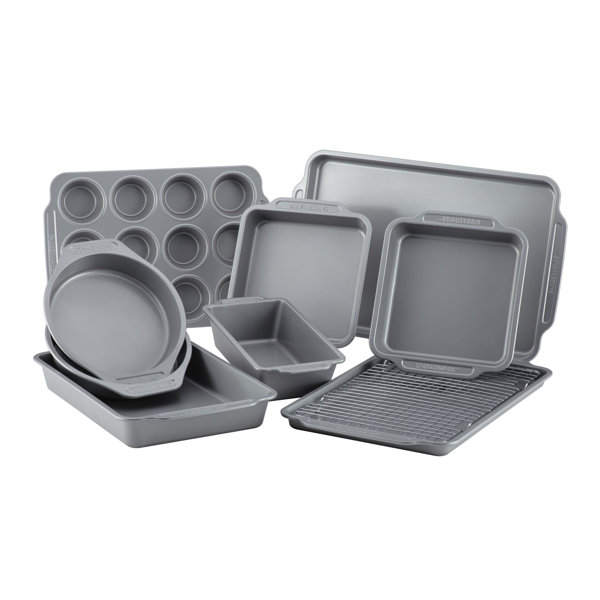 Farberware Nonstick Bakeware Set / Baking Pans with Cooling Rack, 10 ...