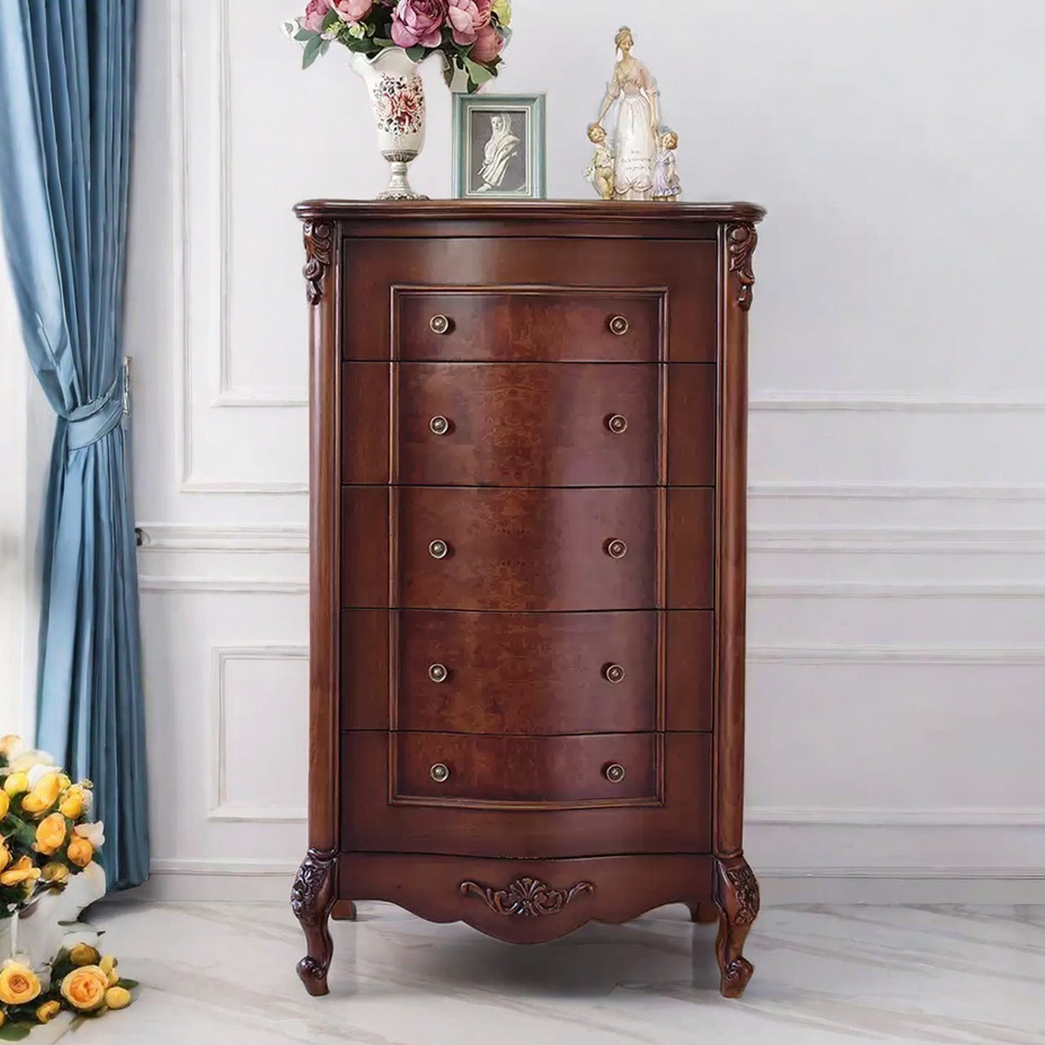 Vivid Space Creation Vintage 5-Drawer Storage Accent Chest - Wayfair Canada