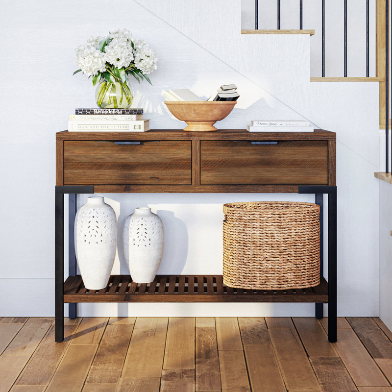 Millwood Pines Miller 43" Solid Wood Console Table & Reviews | Wayfair