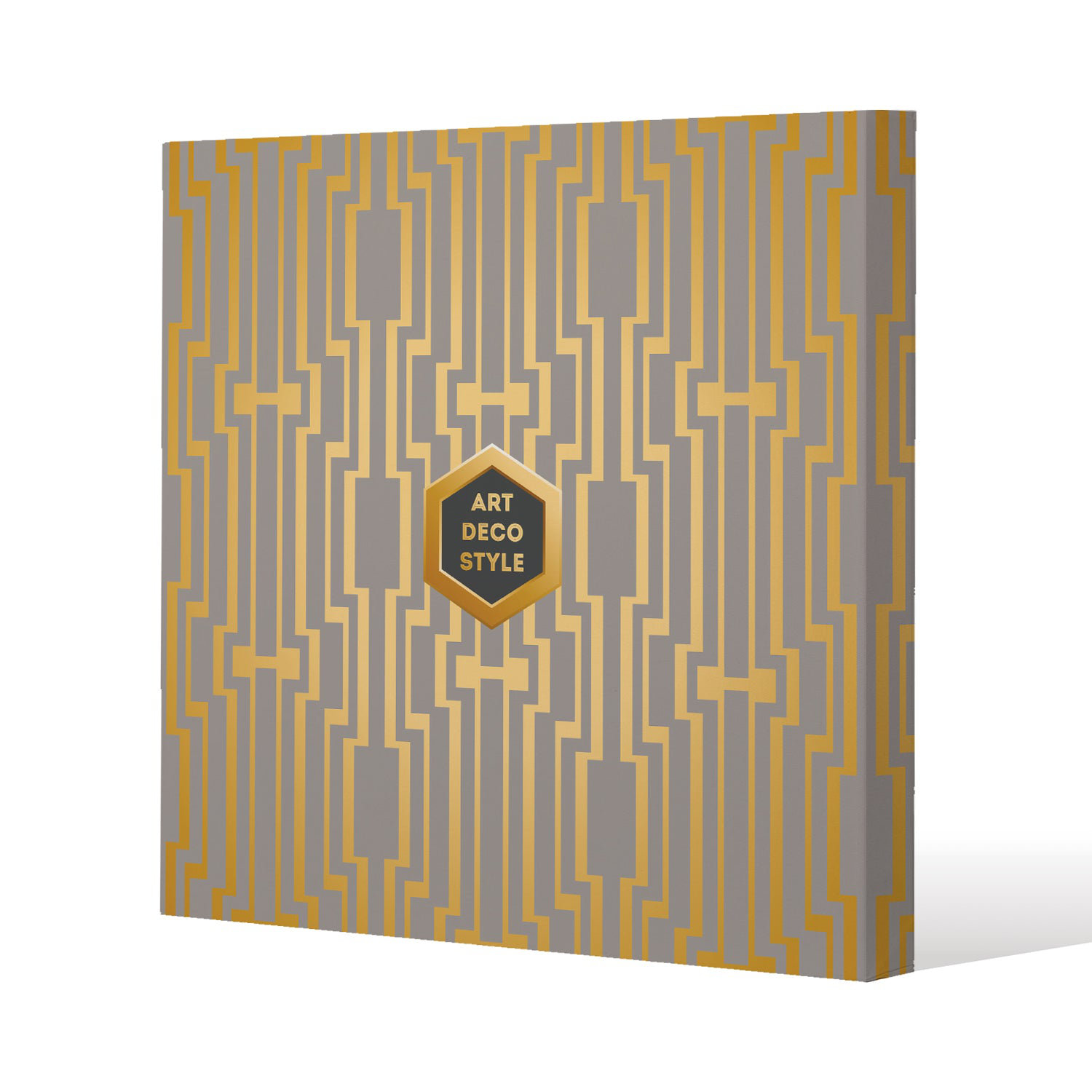 Metro Lane Art Deco Style Slim Style Canvas Print, 15mm Slim Real wood ...