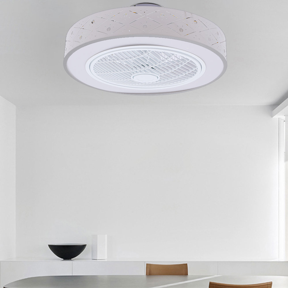 JOYDING 21.6" 7 Blades Enclosed Ceiling Fan Light with Remote - Wayfair ...