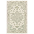 Bungalow Rose Alosio Oriental Handmade Tufted Wool/Cotton Sea Green ...