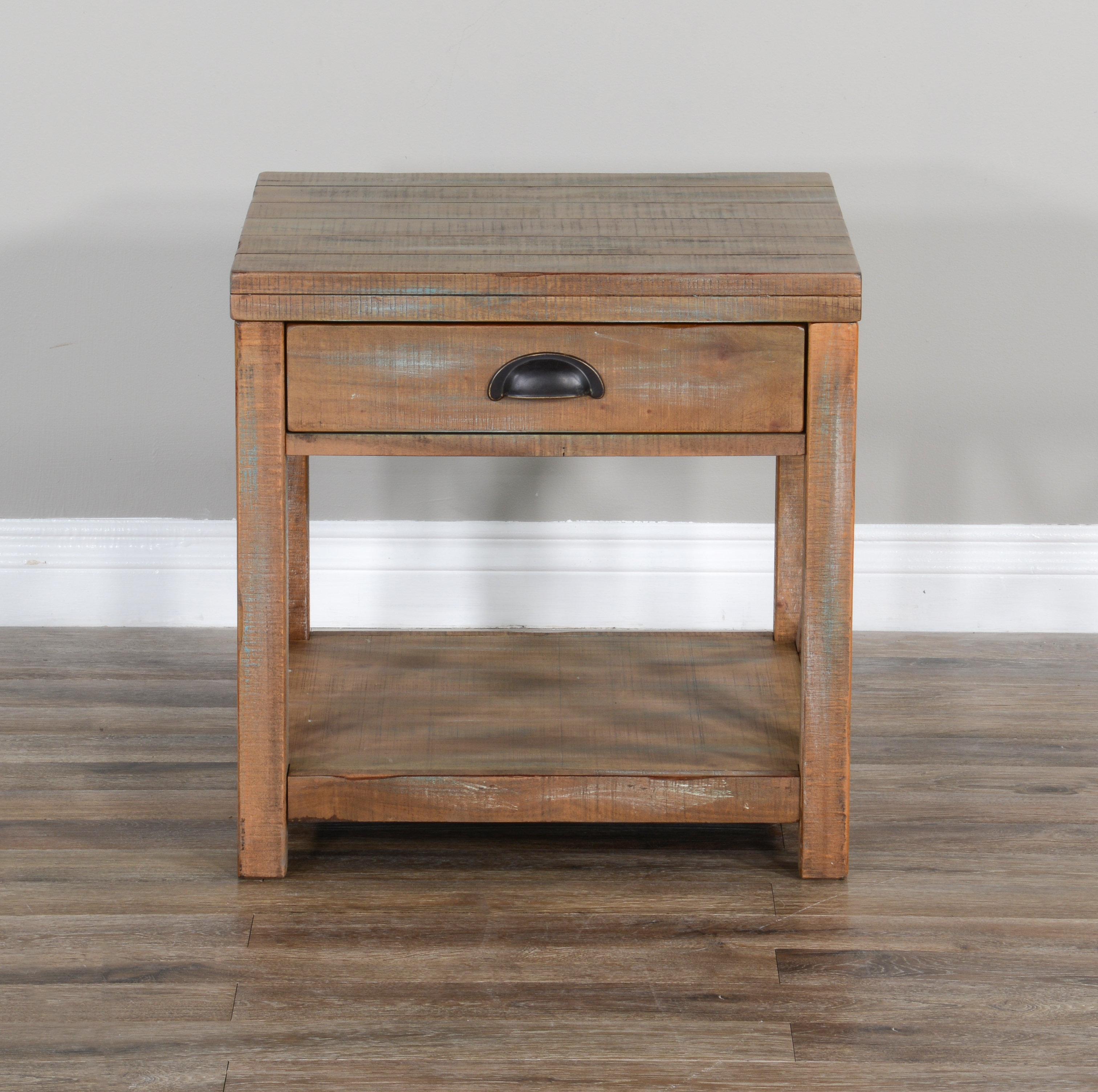 Loon Peak® Herman Solid Wood End Table with Storage | Wayfair