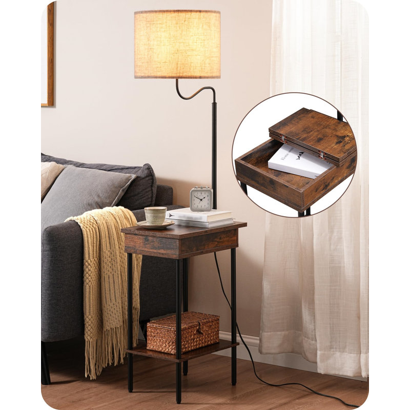 17 Stories 60" Floor Lamp with Built In Table | Wayfair