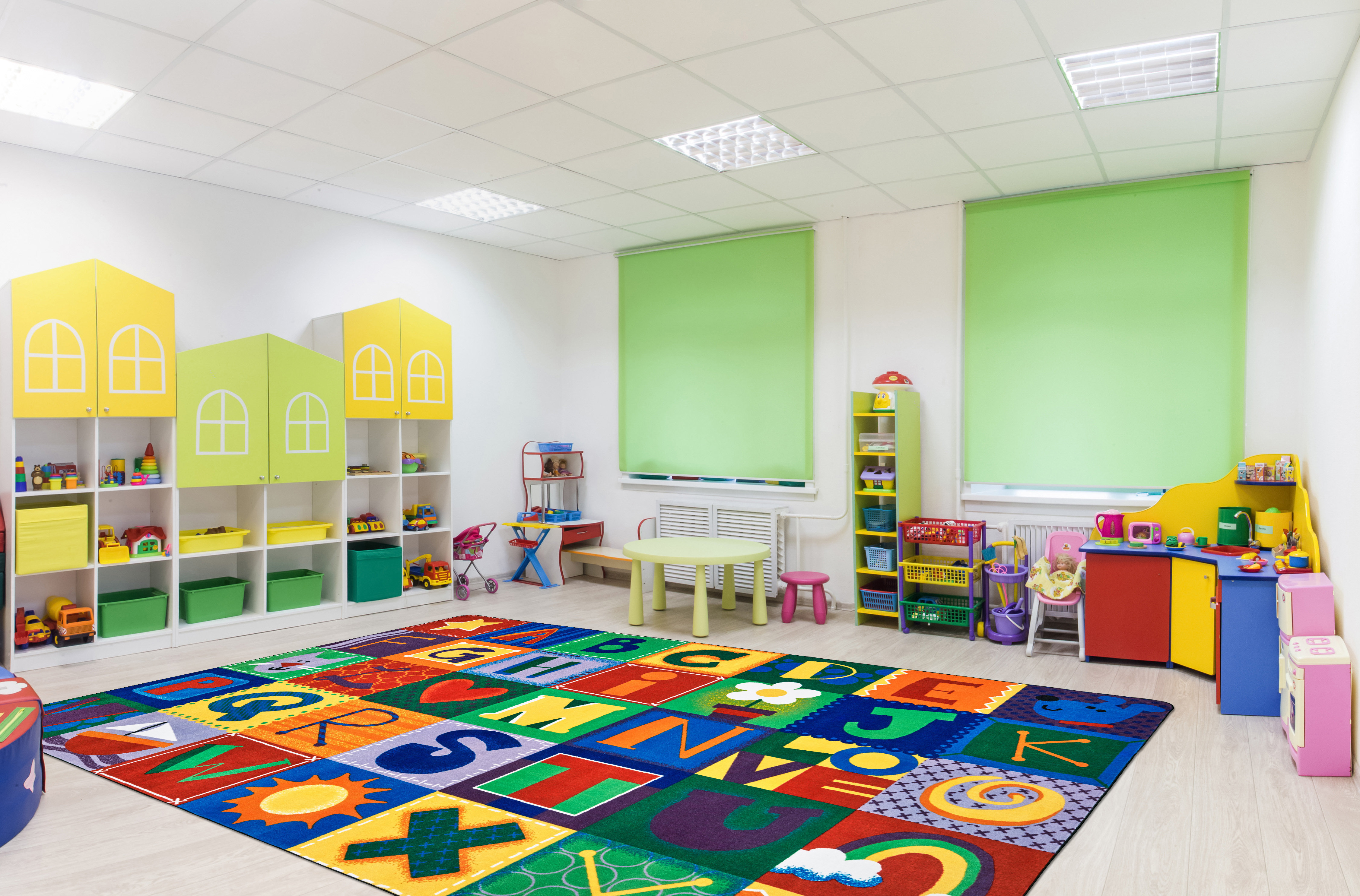 Carpets for Kids Alphabet Blocks Sequential Seating Geometric Tufted ...