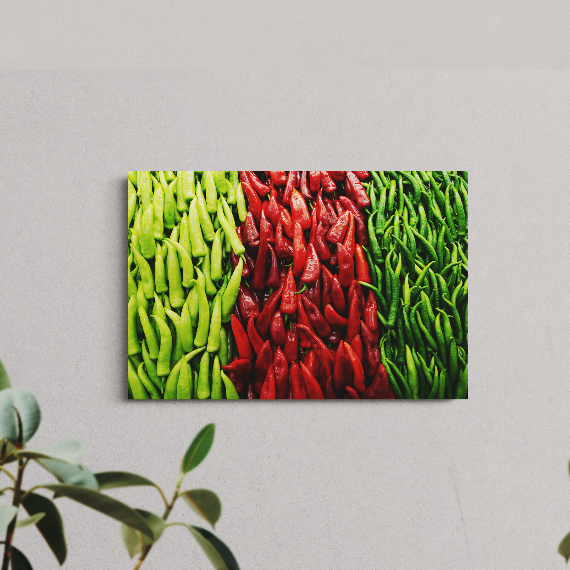 Latitude Run® Fresh Red and Green Peppers for Kitchen Decor | Wayfair