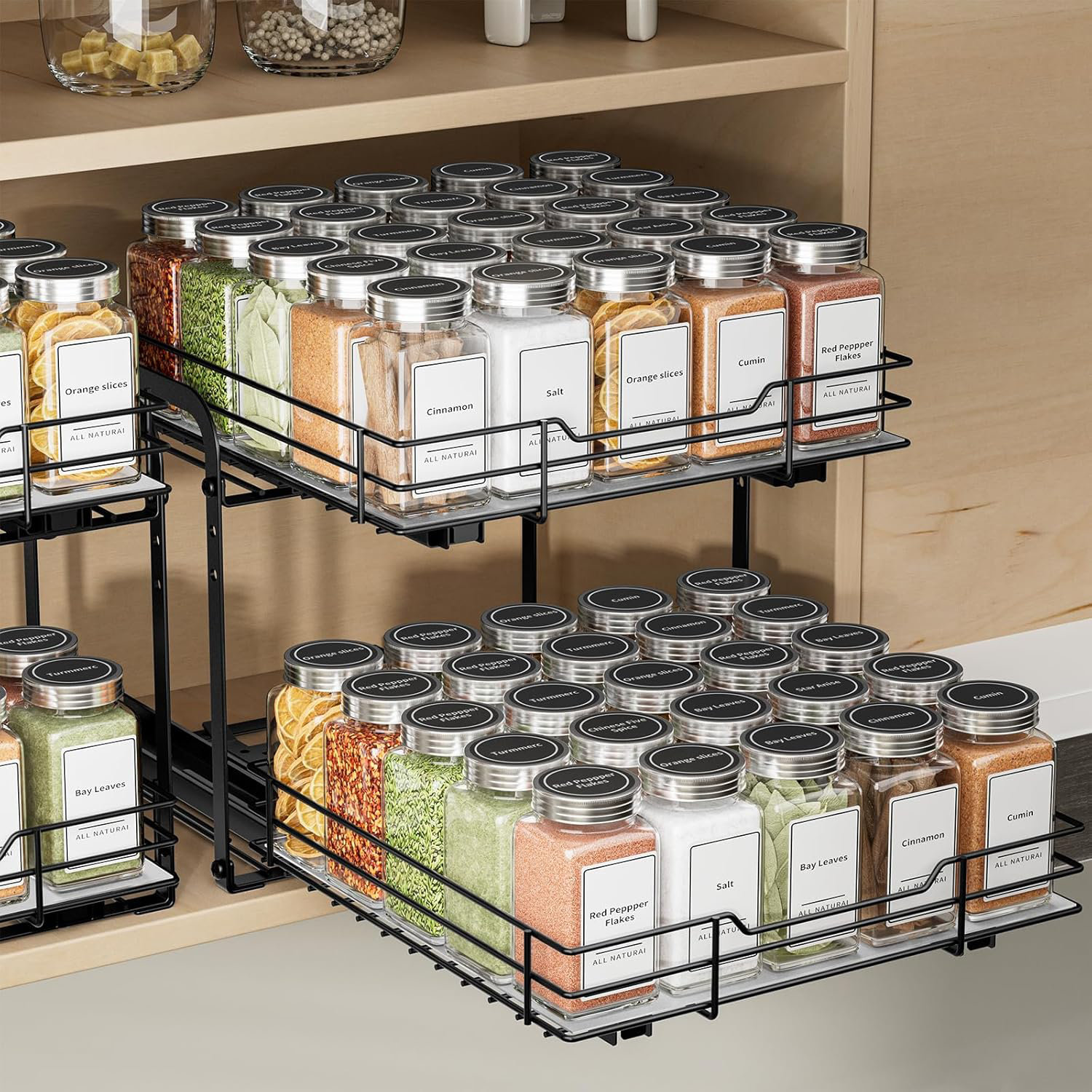 Mint Pantry® 2-Tier Spice Rack Organizer, Pull Out Spice Rack For ...
