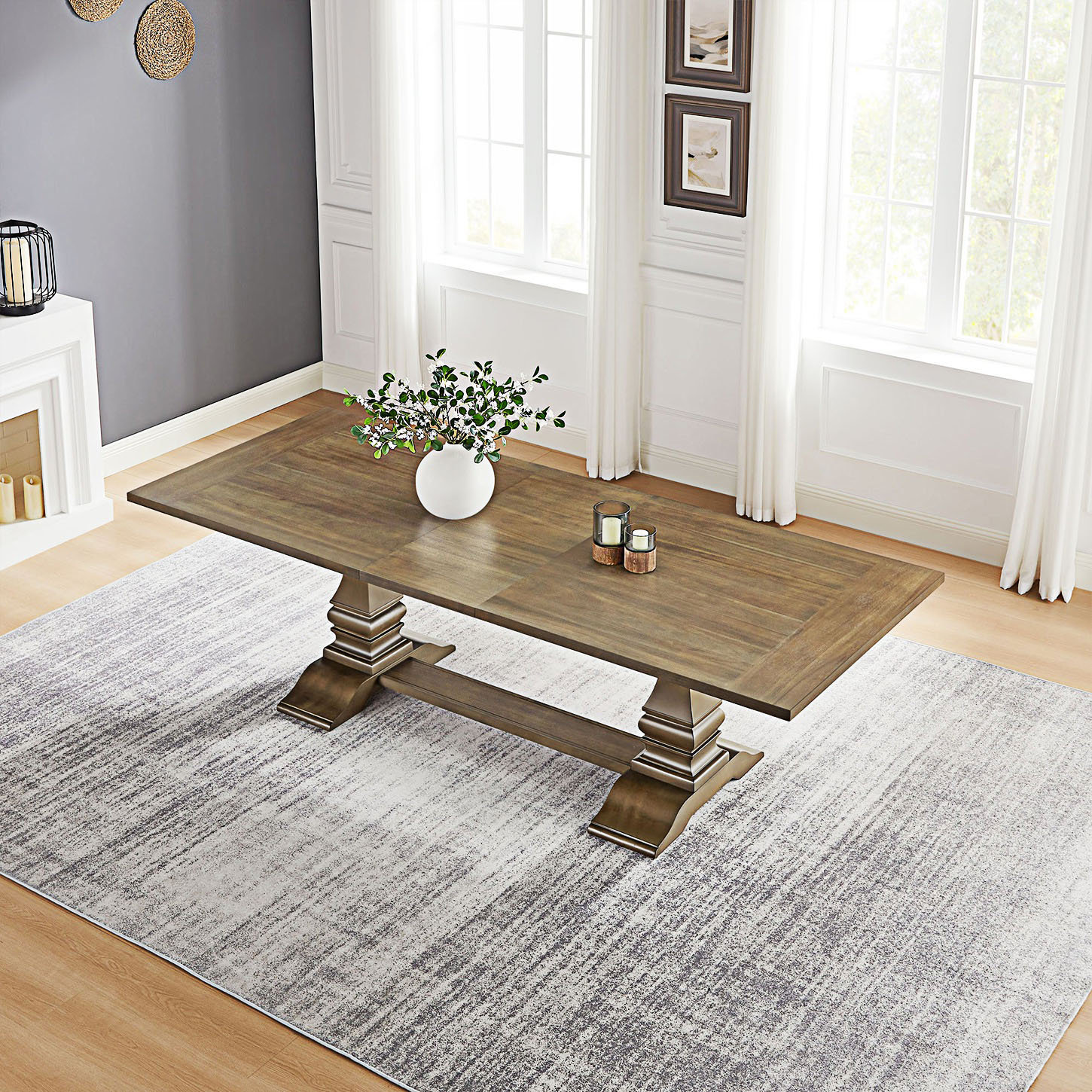 Rosalind Wheeler Extendable Dining Table, Long Expandable Dining Table ...