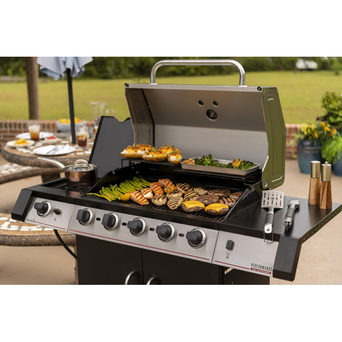 CharBroil Char-Broil 5-Burner Propane Gas Grill with Cabinet & Reviews ...