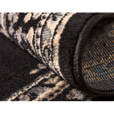 World Menagerie Balthrop Performance Black Rug & Reviews | Wayfair