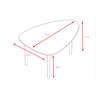George Oliver Modern Egg Shape Coffee Table - Model 900, Unique Design ...
