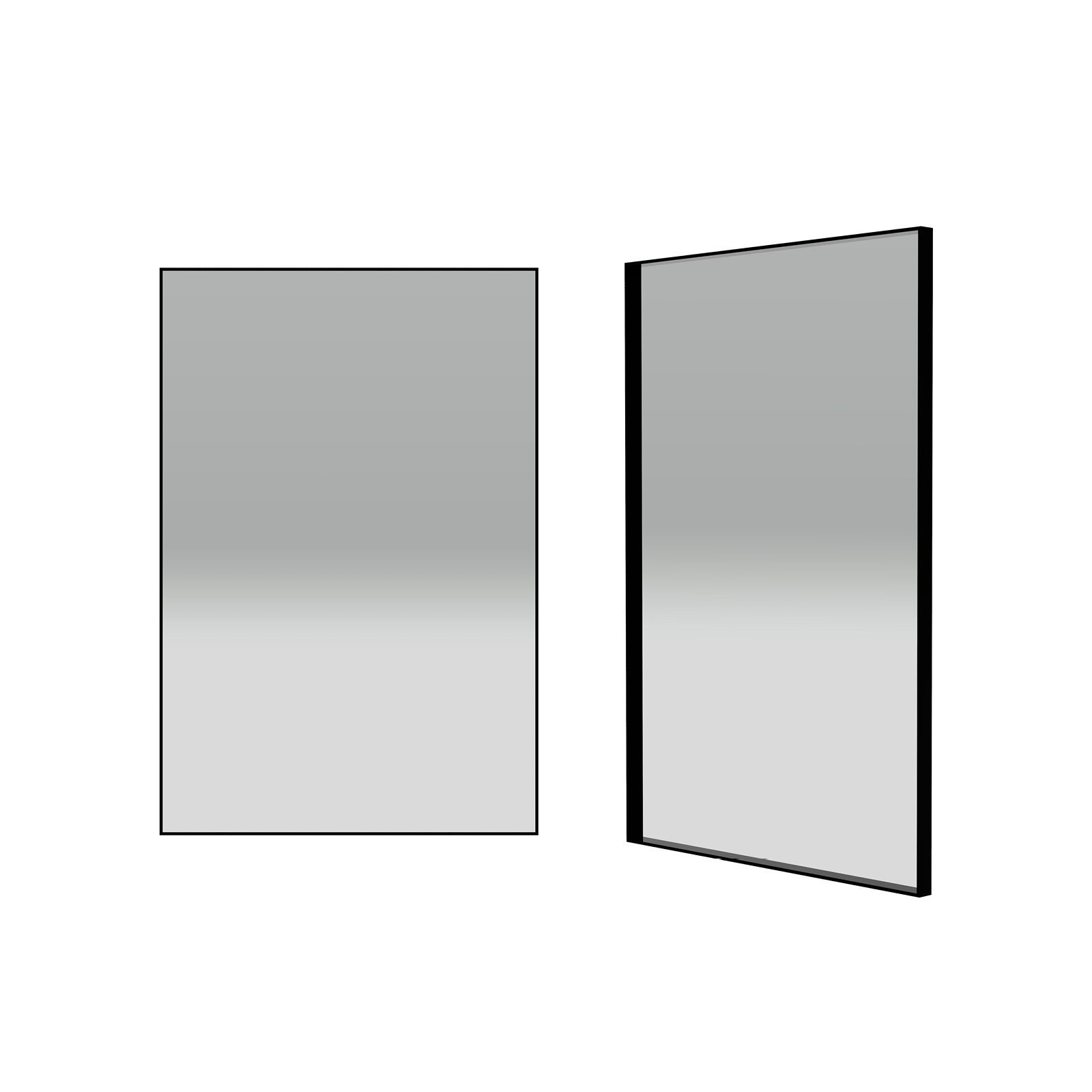 Latitude Run® 24 In. Black Rectangular Mirror | Wayfair