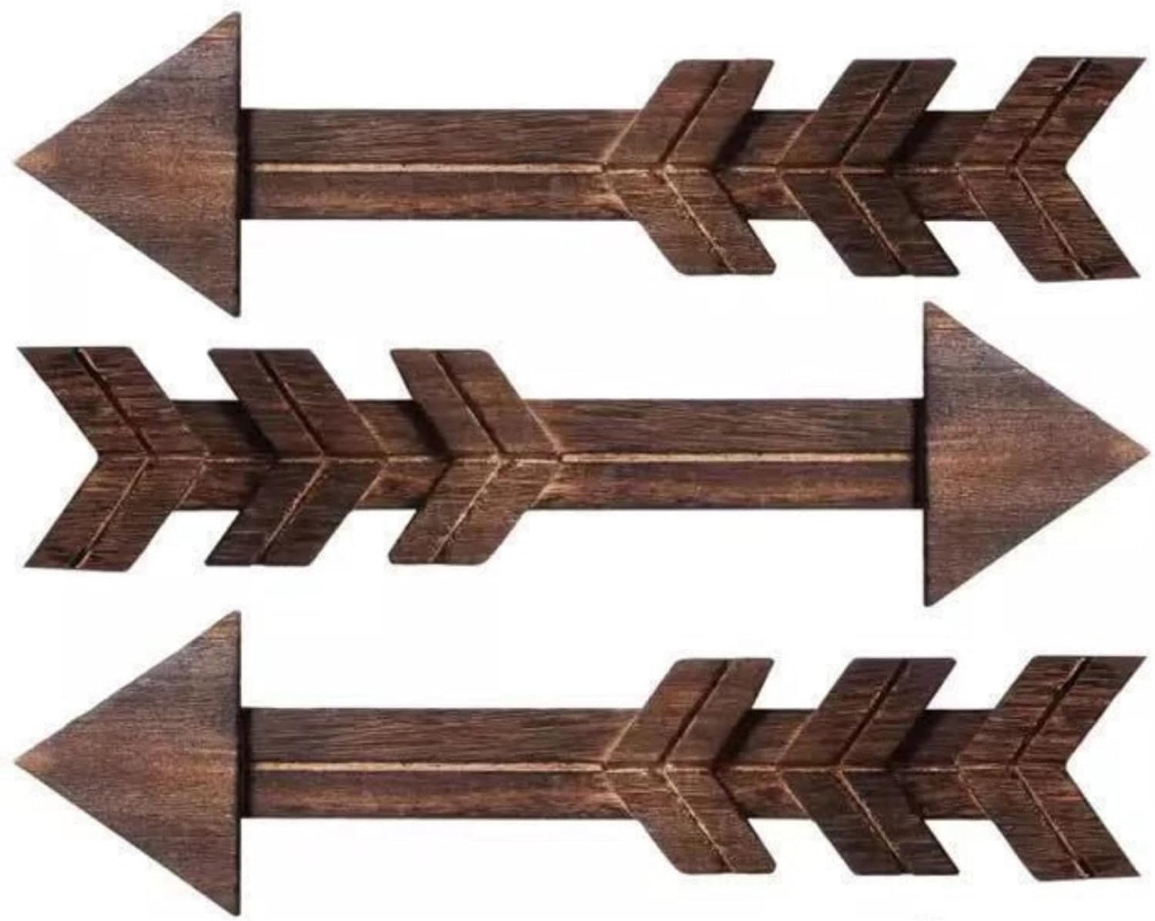 Loon Peak® 3 Pcs Family Wooden Hanging Arrows Wall Decor Wood | Wayfair