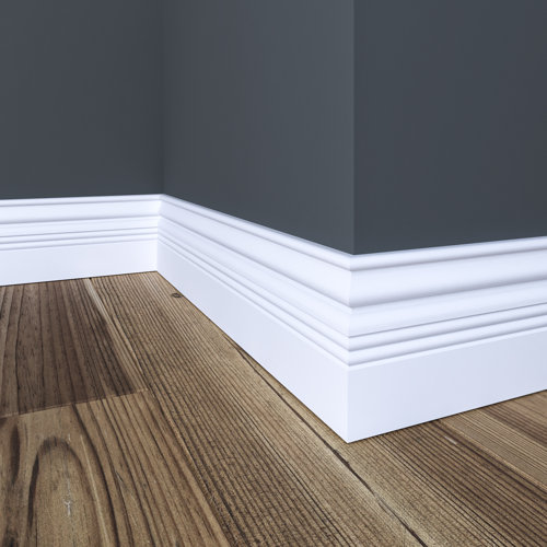 Ornamental Mouldings 4'' W x 96'' L Wall Base in White | Wayfair