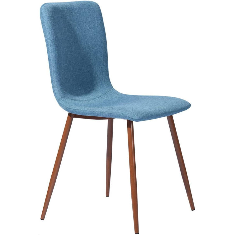 Corrigan Studio® Kathalyn Fabric Metal Parsons Chair in Navy Blue | Wayfair