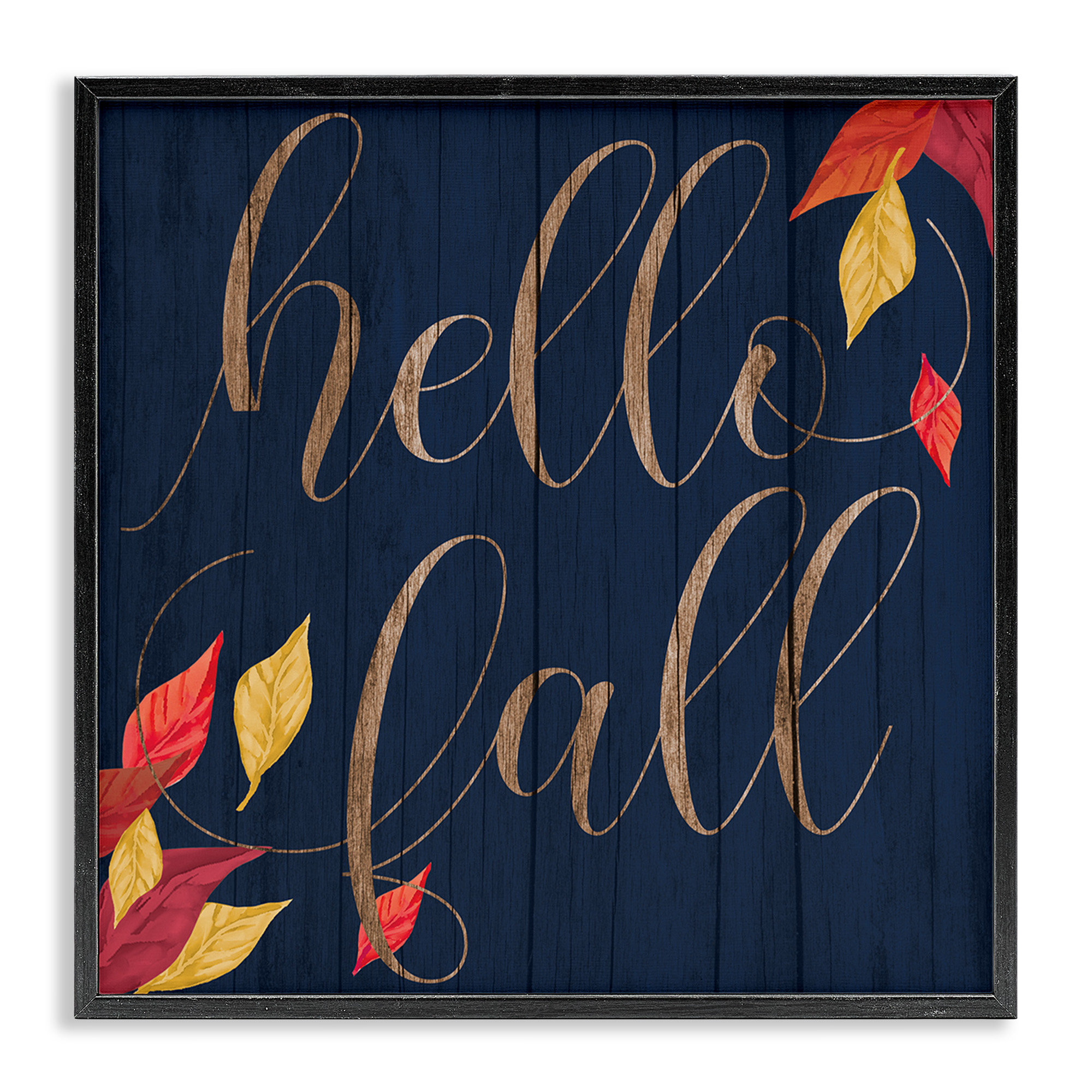 Gracie Oaks 'Hello Fall Script Autumn Foliage Border' by Daphne ...