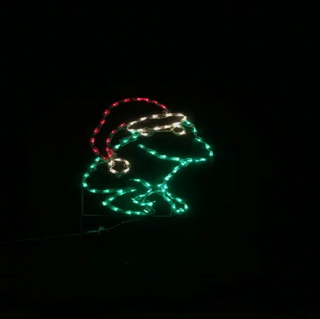 Lori's Lighted D'Lites Frog with Santa Hat Christmas Holiday Lighted ...