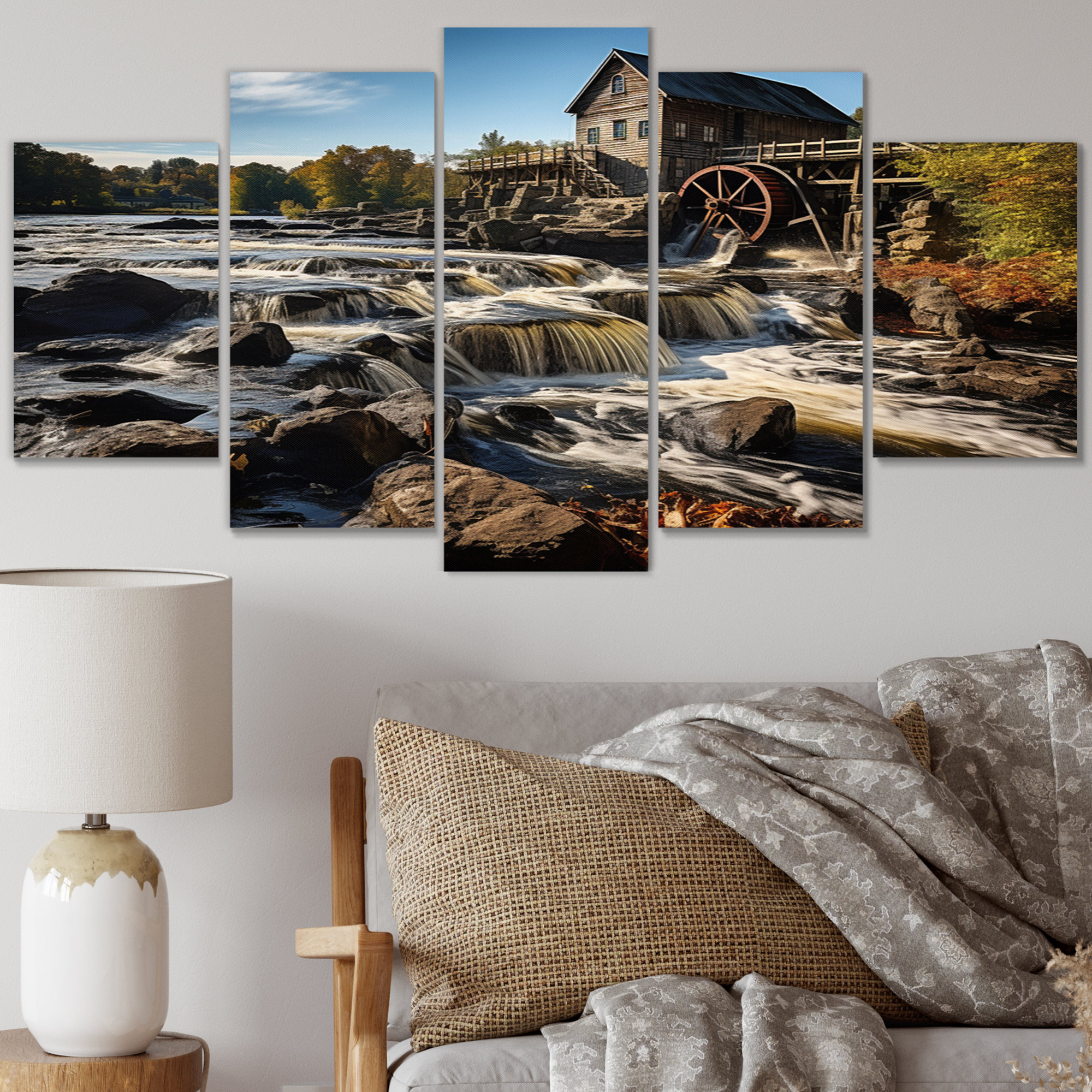 Millwood Pines Green Brown Mills Riverside Milla Watercolor - Mills ...