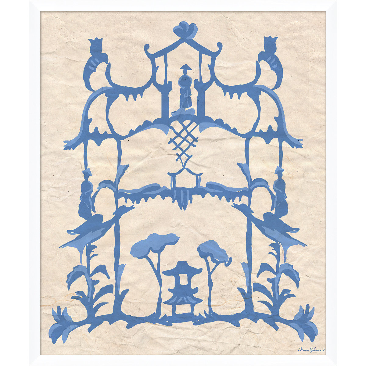Soicher Marin 'Folly in Blue' by Dana Gibson -Unframe Painting Print on ...