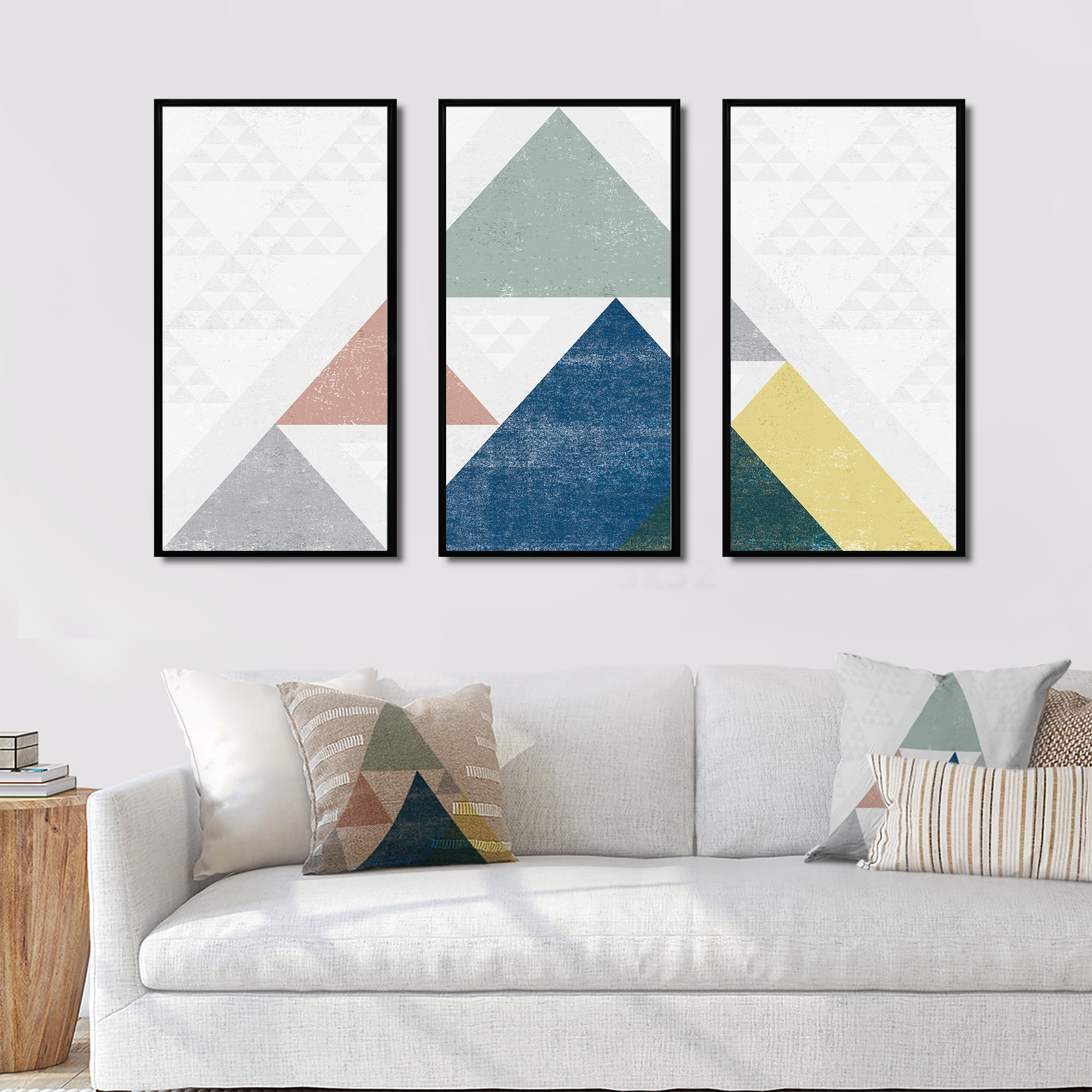 Design Art Geometrical Composition Triangles I - Modern & Contemporary ...