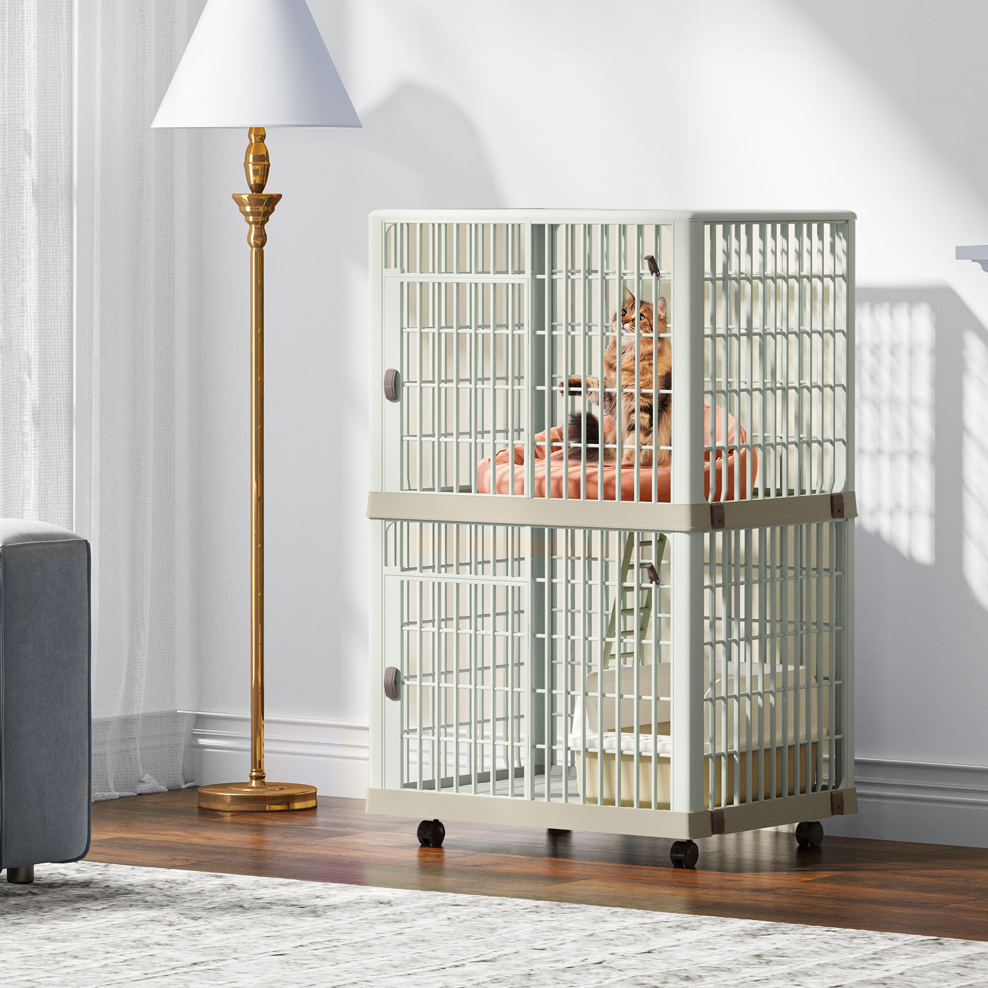 YITAHOME 2 Tier Outdoor Portable Cat Cage & Reviews - Wayfair Canada