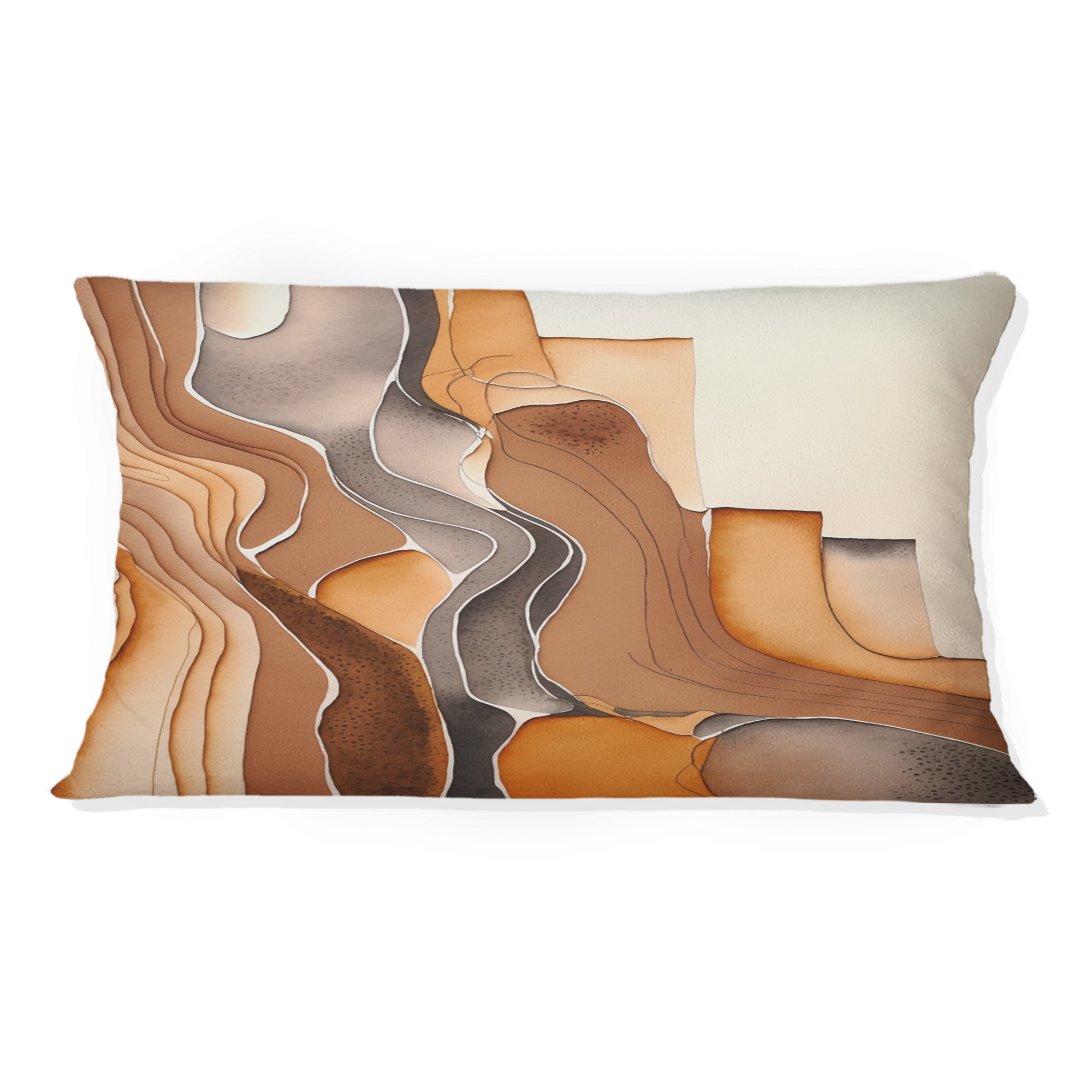 Design Art Wanderings In Canyon Ridge II - Abstract Liquid Ink Printed ...