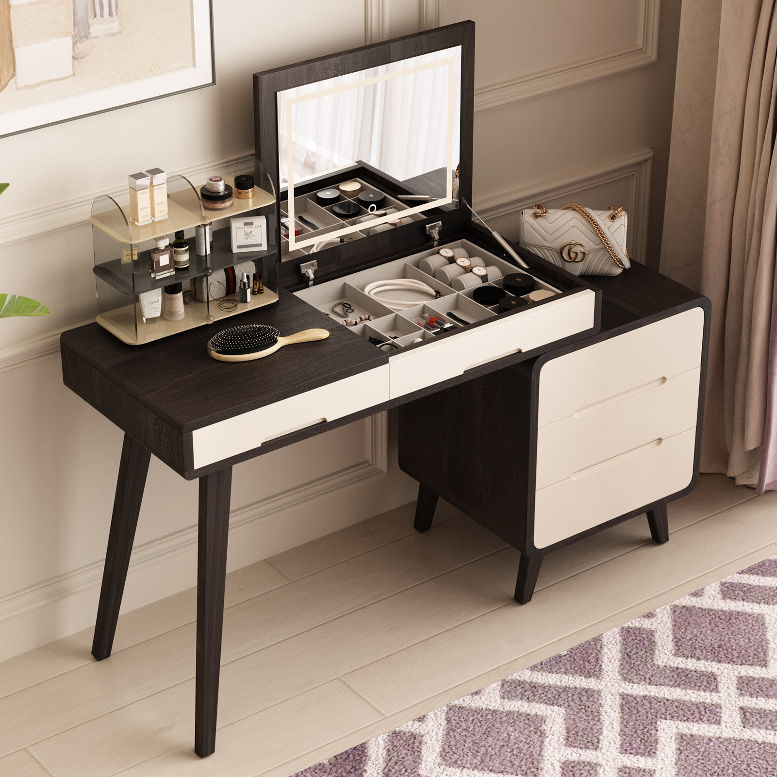 Corrigan Studio® Makeup Vanity Set | Wayfair
