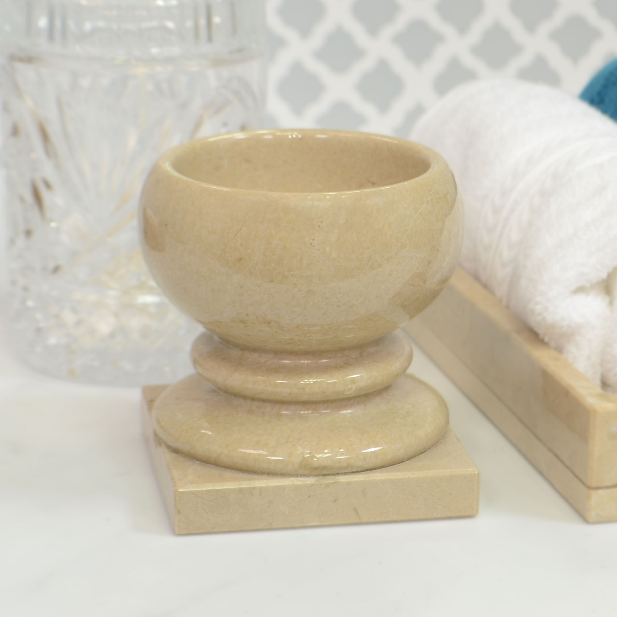 Alcott Hill Atrakchi Polished Marble Tumbler Holder | Wayfair