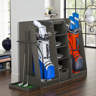 One Allium Way® Solid Wood Golf Bag Organizer & Storage Rack – 2-Bag ...