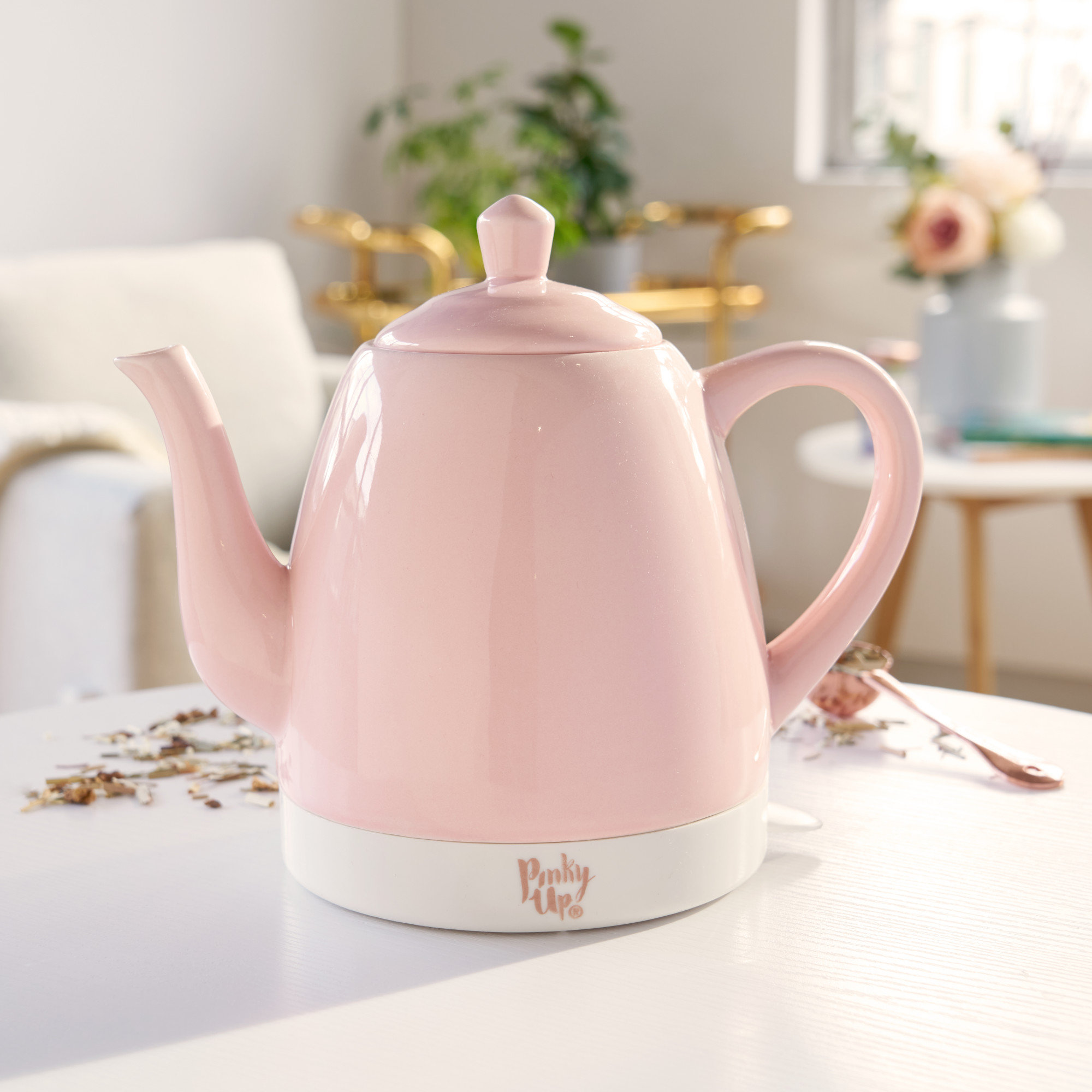 Pinky Up Noelle Pink Ceramic Electric Tea Kettle & Reviews | Wayfair