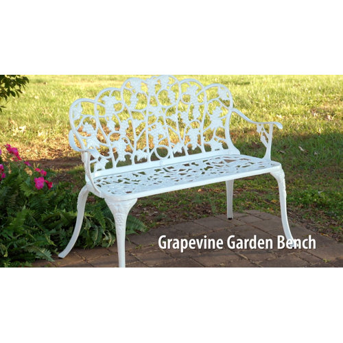 Plow & Hearth Grapevine Aluminum Garden Bench & Reviews | Wayfair