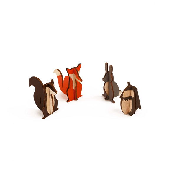 The Holiday Aisle® 8 Piece Woodland Creatures Set | Wayfair
