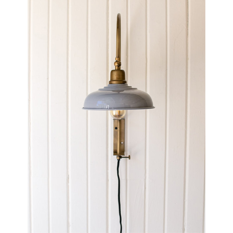Trent Austin Design® Reser Wall Light with Gray Shade | Wayfair