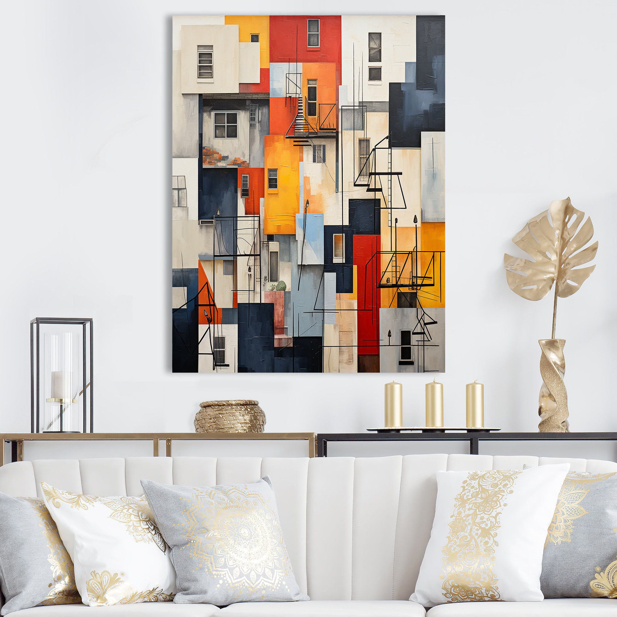 Wrought Studio™ Abstract Cityscape Harlem Renaissance - Abstract Canvas ...