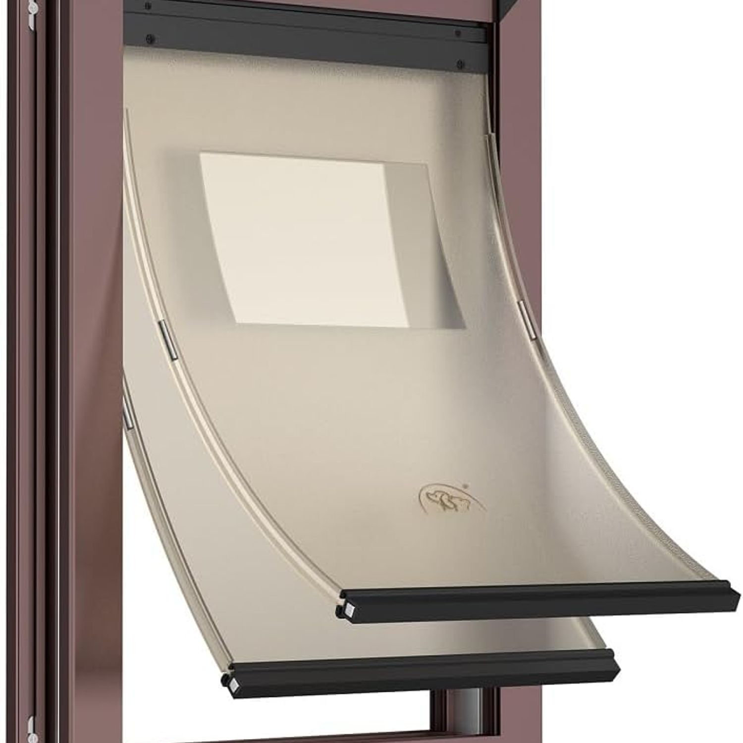 PIROLIS Aluminum Large Dog Door with 2 Magnetic Flaps, Doggie with 2 ...