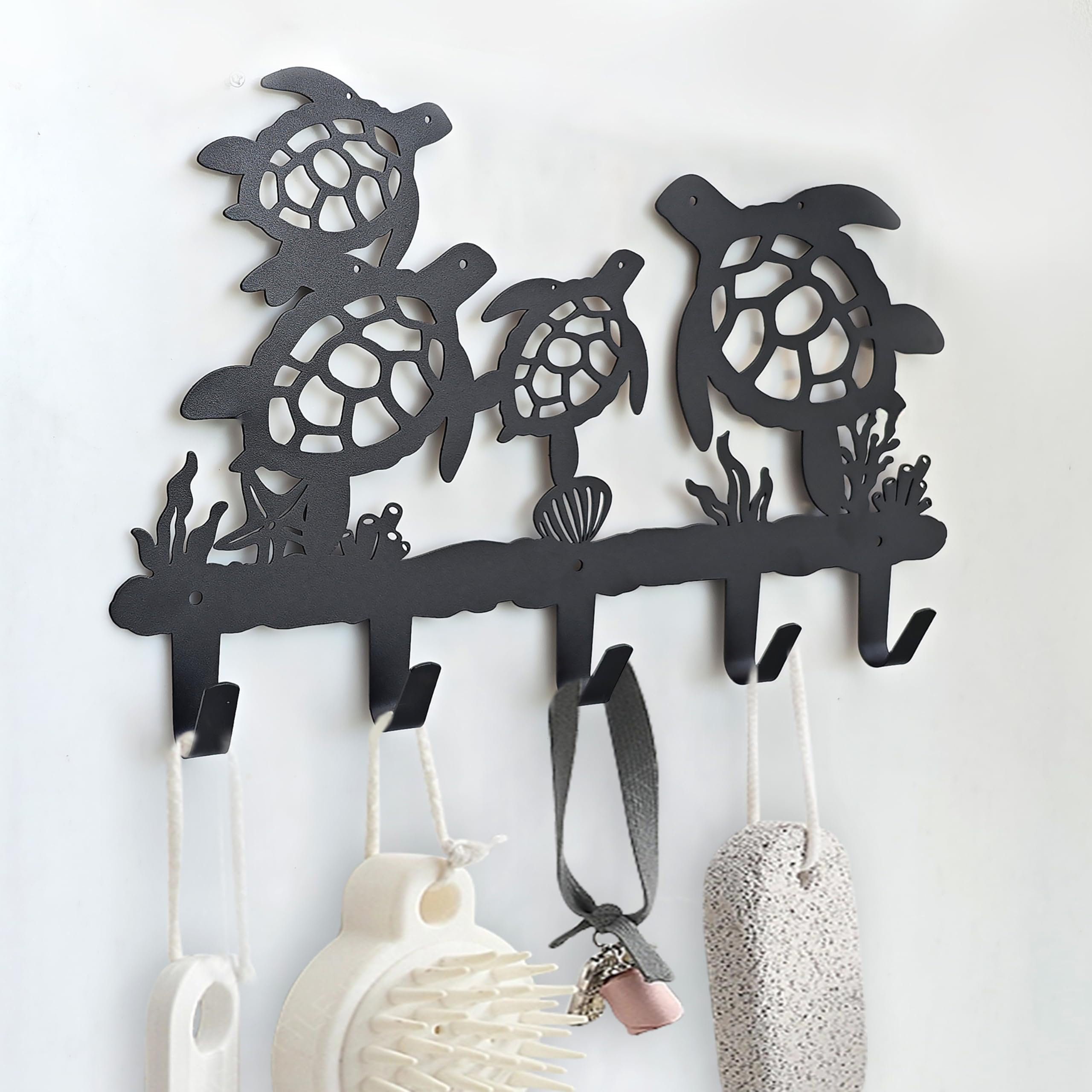 VOMGEB1 Metal Sea Turtle Wall Hooks & Key Holder | Wayfair