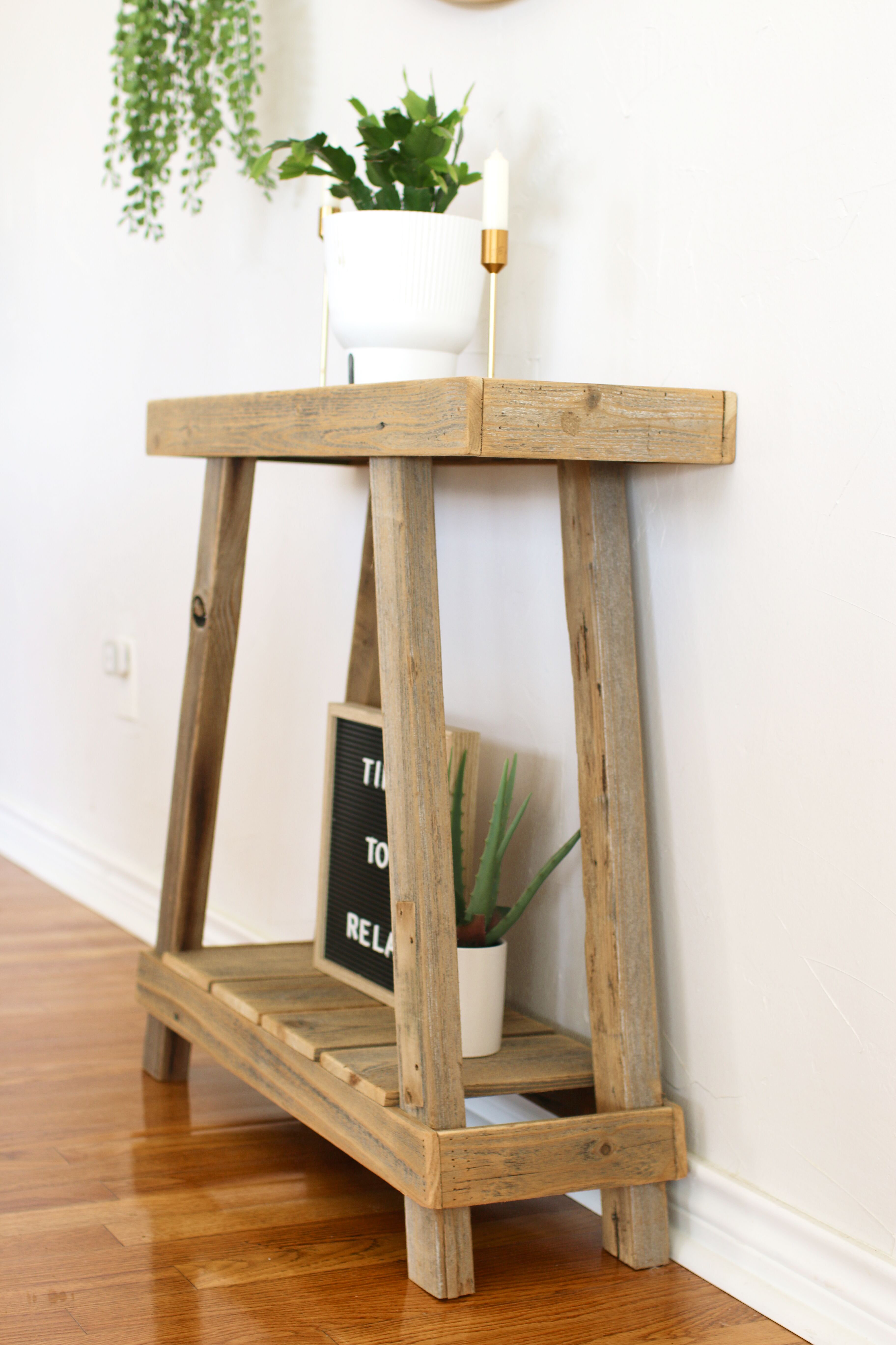 Gracie Oaks Natural 30x10x30 A Frame Console | Wayfair