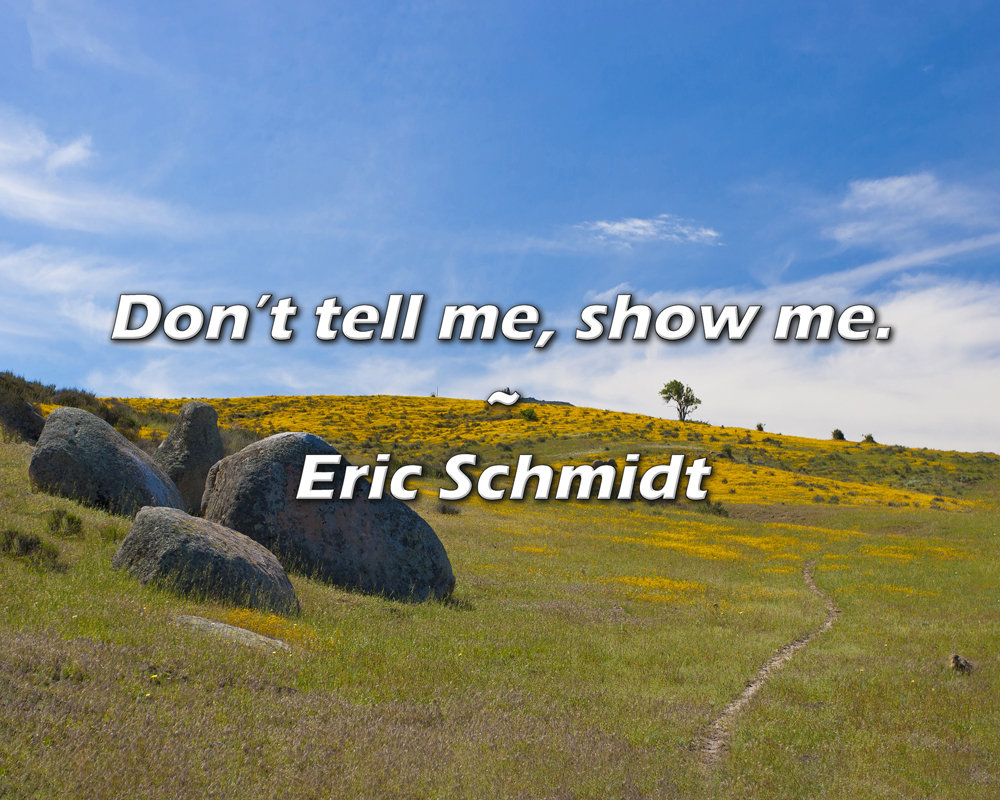 Trinx Eric Schmidt Quote: Don’t tell me, show me. - Wayfair Canada