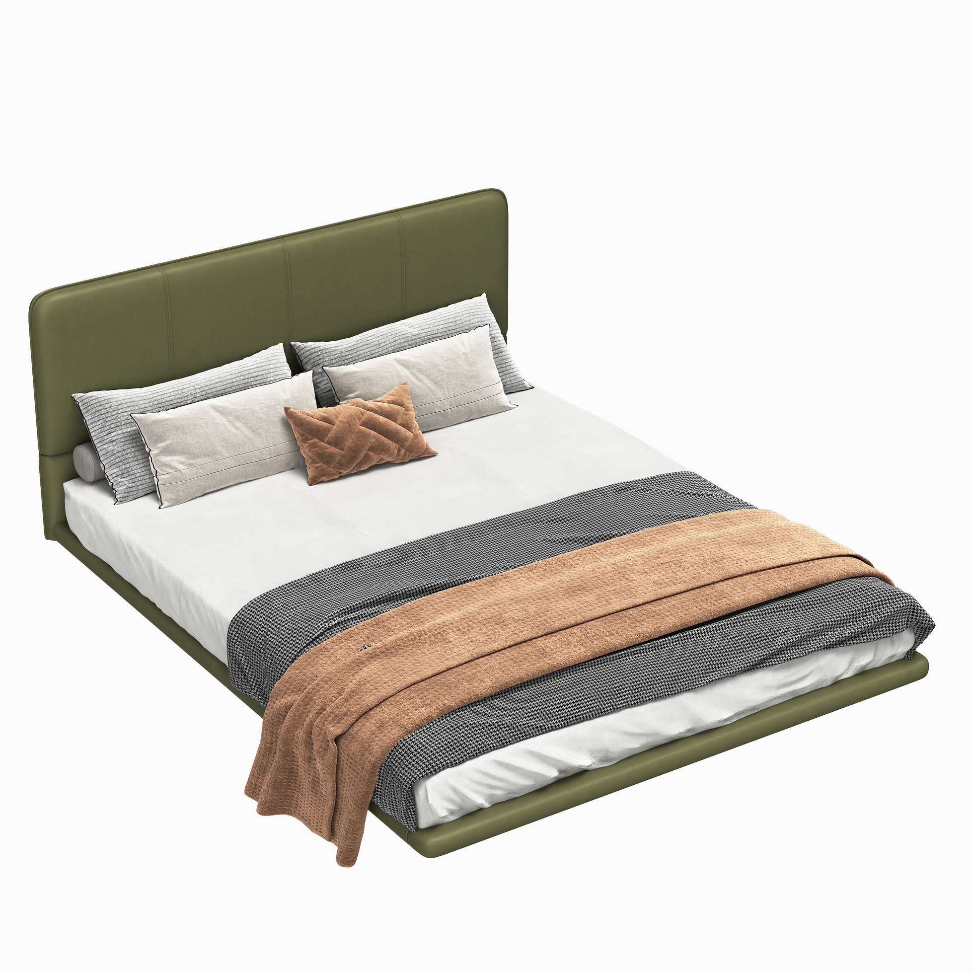 Ivy Bronx Modern Floating Bed Frame With 8 - Effect Led , Pu Leather ...