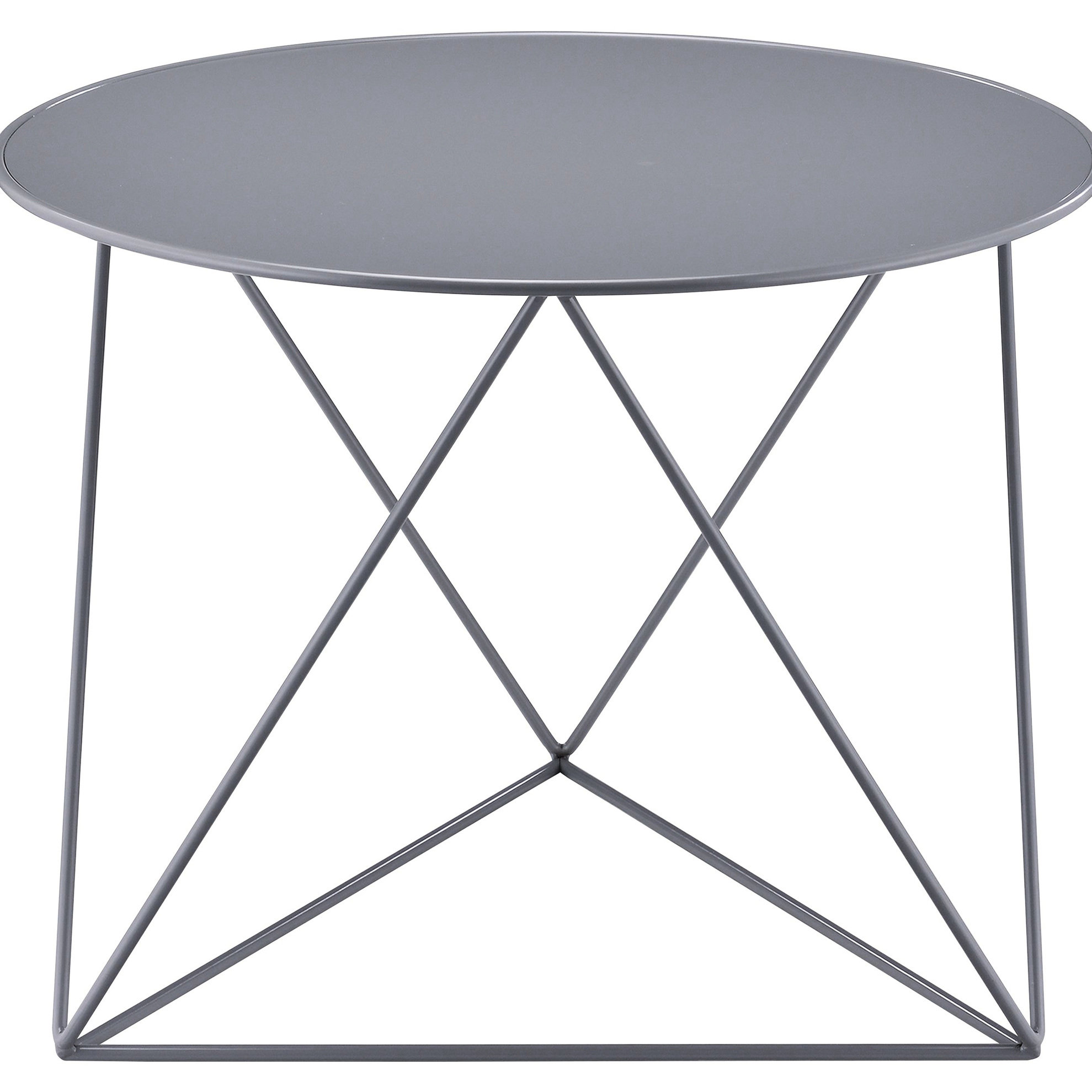Wrought Studio™ Contemporary Grey Accent Table With Metal Base And Long ...