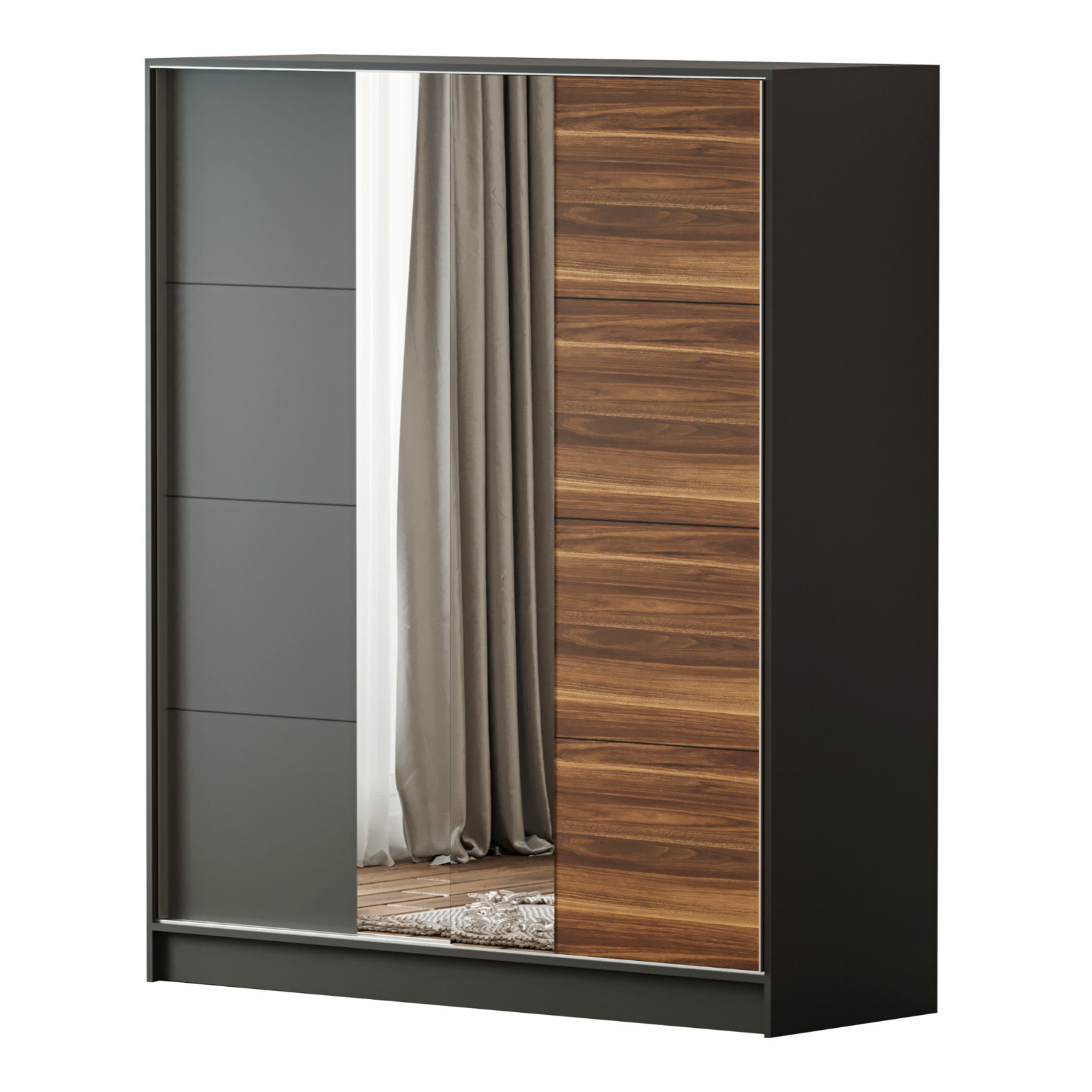 Brayden Studio MILANO Mirrored Sliding Door Wardrobe | Wayfair.ie