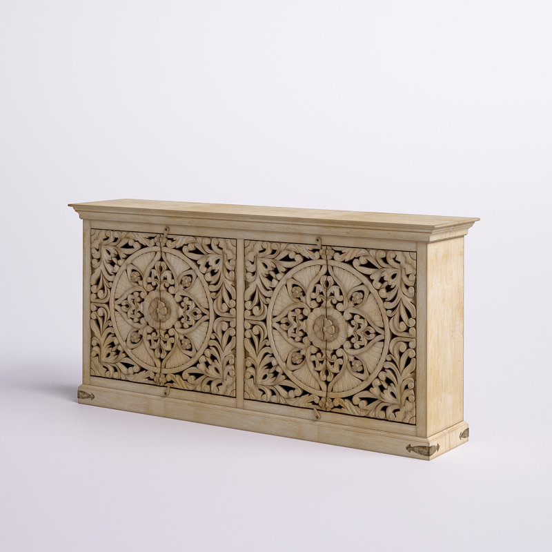 Langley Street® Erie 71" Wide Mango Solid Wood Sideboard & Reviews ...