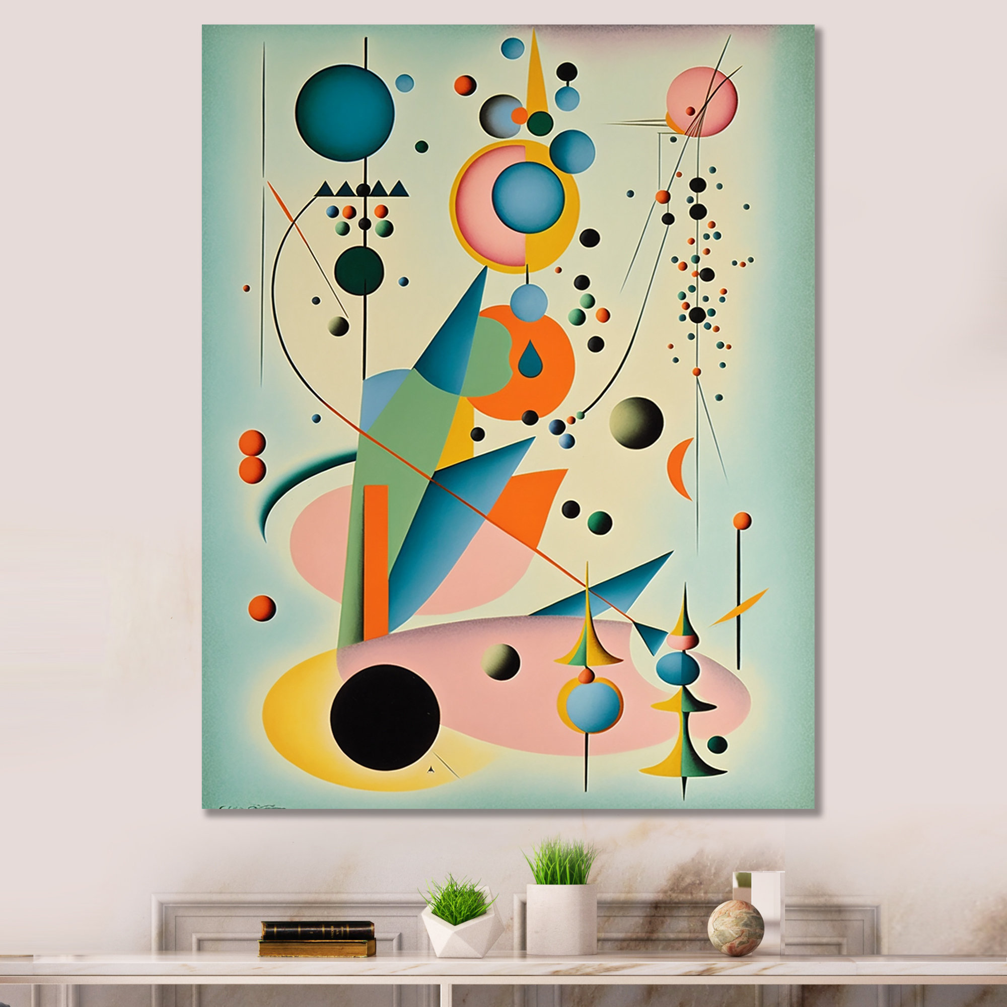 George Oliver Playful Imaginary Landscapes II - Modern Geometric Metal ...